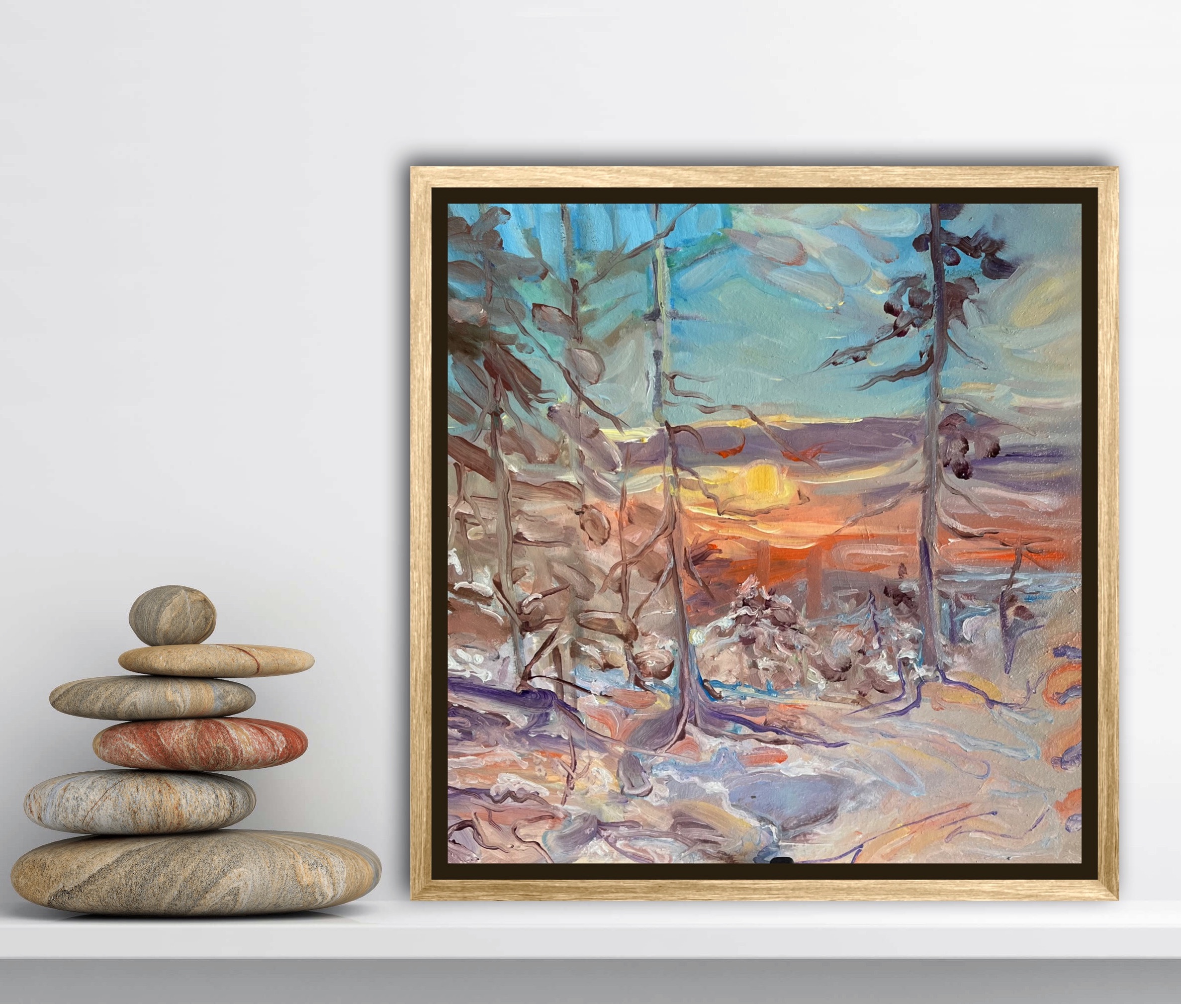 Sargent Mountain in Winter – The Artwork of Mari(Anne) Brown
